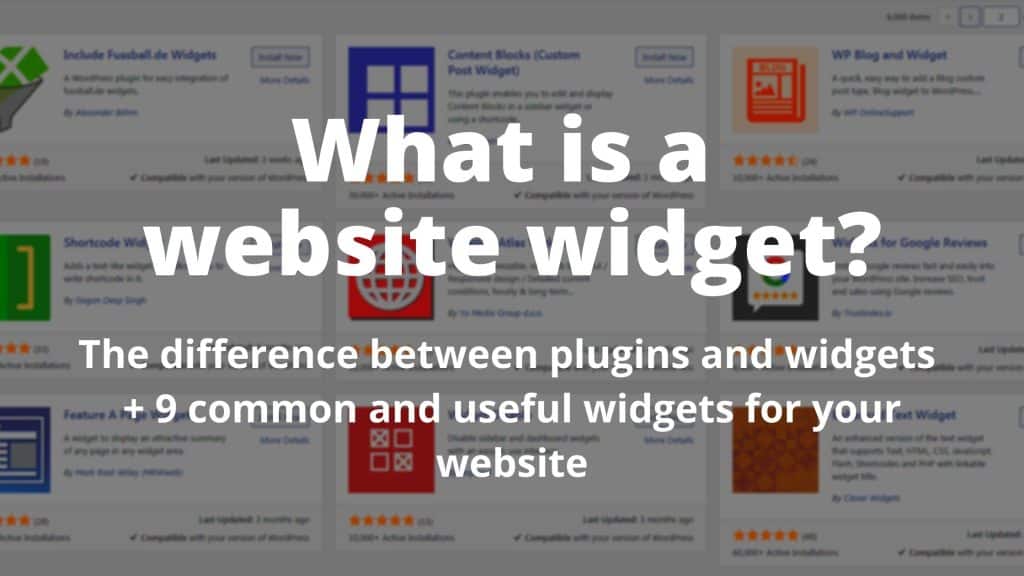 What Is An Example Of A Website Widget?